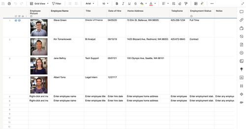 Employee Info Directory Template | Smartsheet