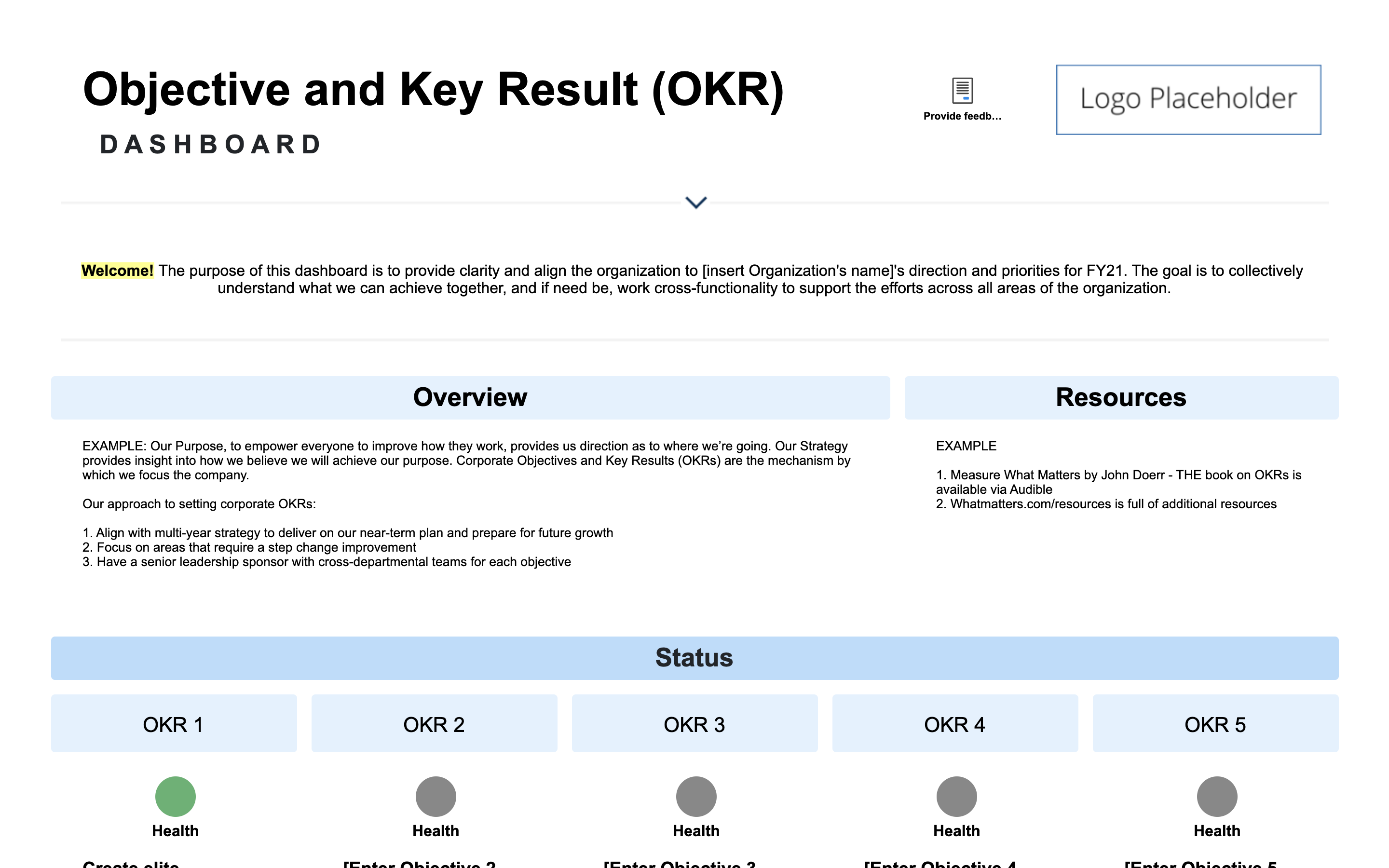 Objective And Key Result OKR Tracker Template Set Smartsheet