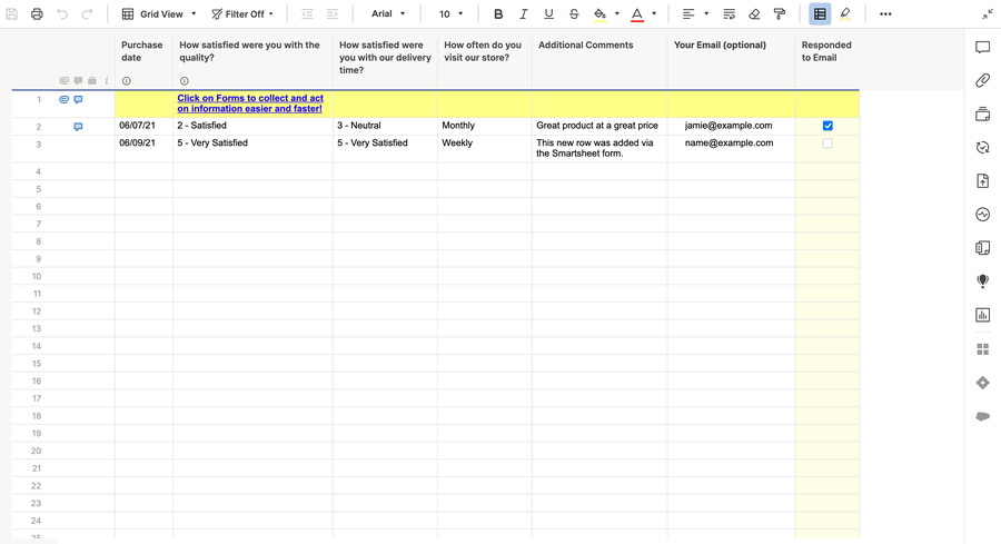 Customer Feedback Form Template | Smartsheet