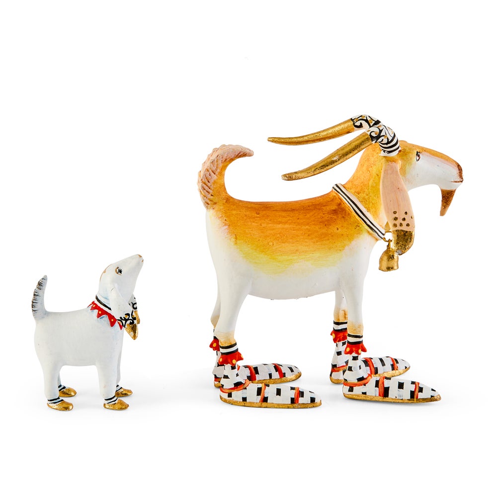 MacKenzie-Childs | Patience Brewster Nativity Nathan & Noel Goat Figures