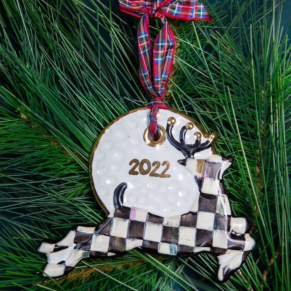 MacKenzie-Childs | Courtly Check Stag Ornament