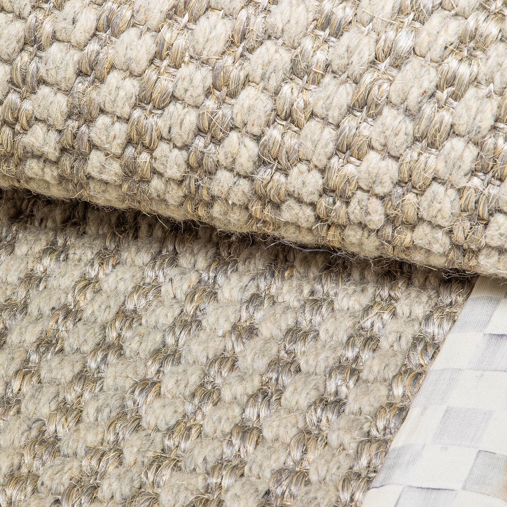 MacKenzie-Childs | Sterling Check Chunky Sisal Wool Grey 6' x 9' Rug