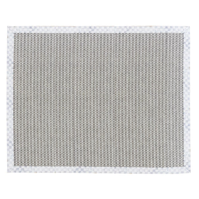 MacKenzie-Childs | Sterling Check Chunky Sisal Wool Grey 6' x 9' Rug