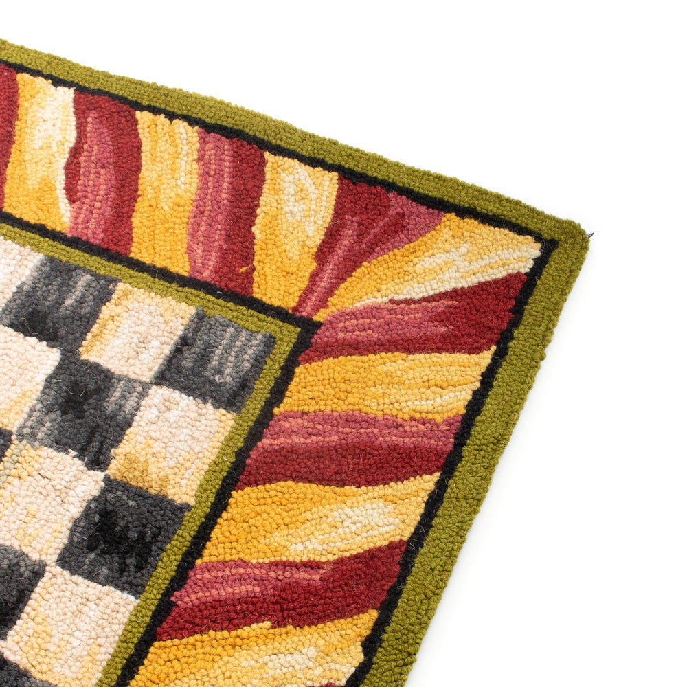 MacKenzie-Childs | Courtly Check Red & Gold 2' x 3' Rug