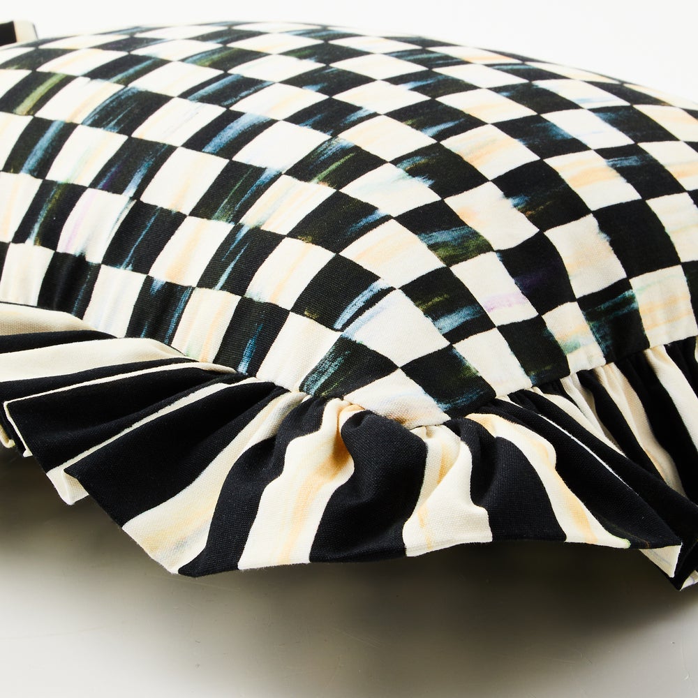 MacKenzie-Childs | Courtly Check Ruffle Lumbar Pillow