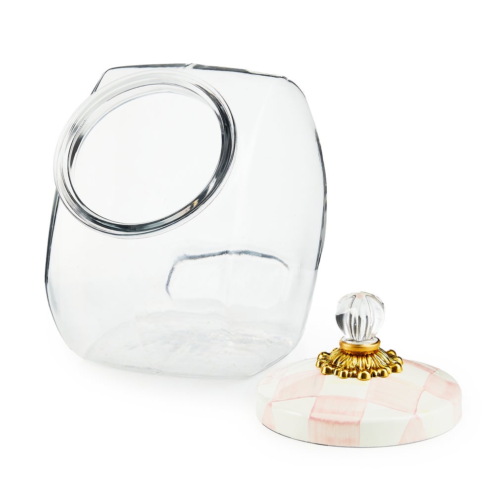 MacKenzie-Childs | Cookie Jar with Rosy Check Lid