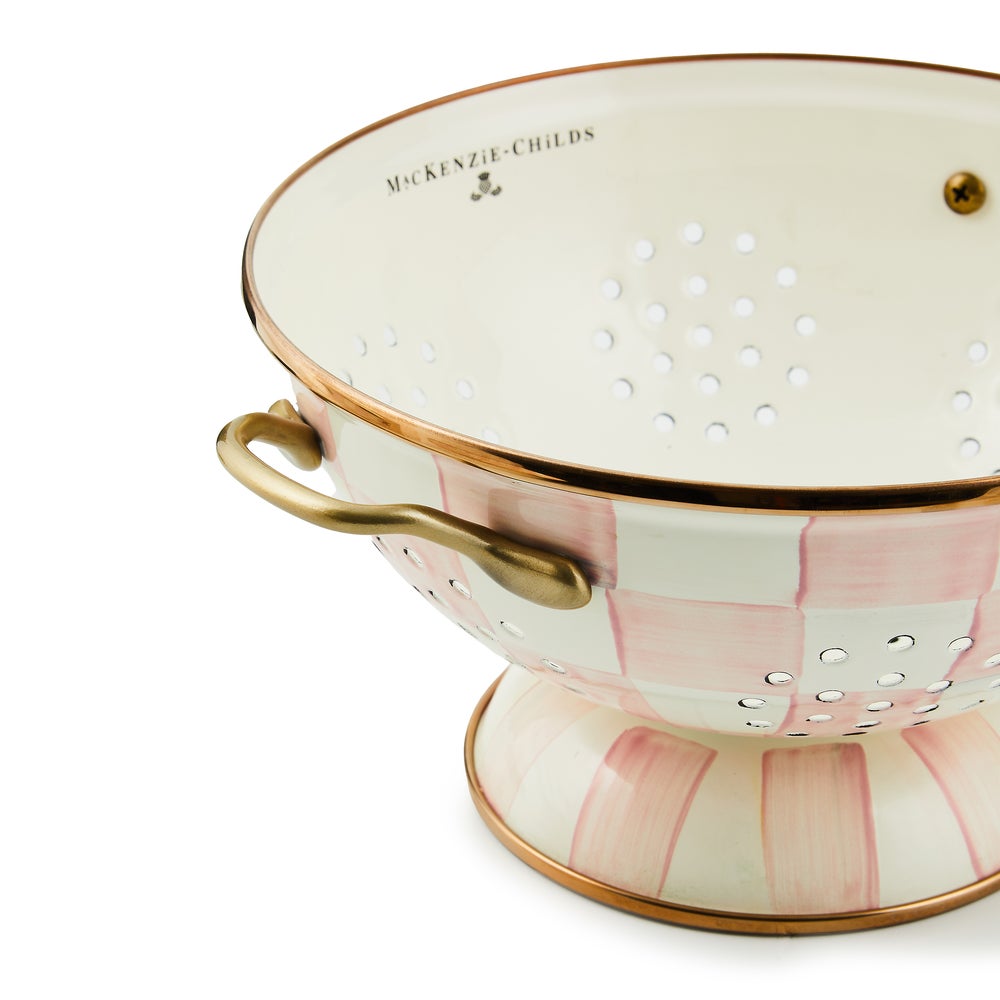 MacKenzie-Childs | Rosy Check Large Colander