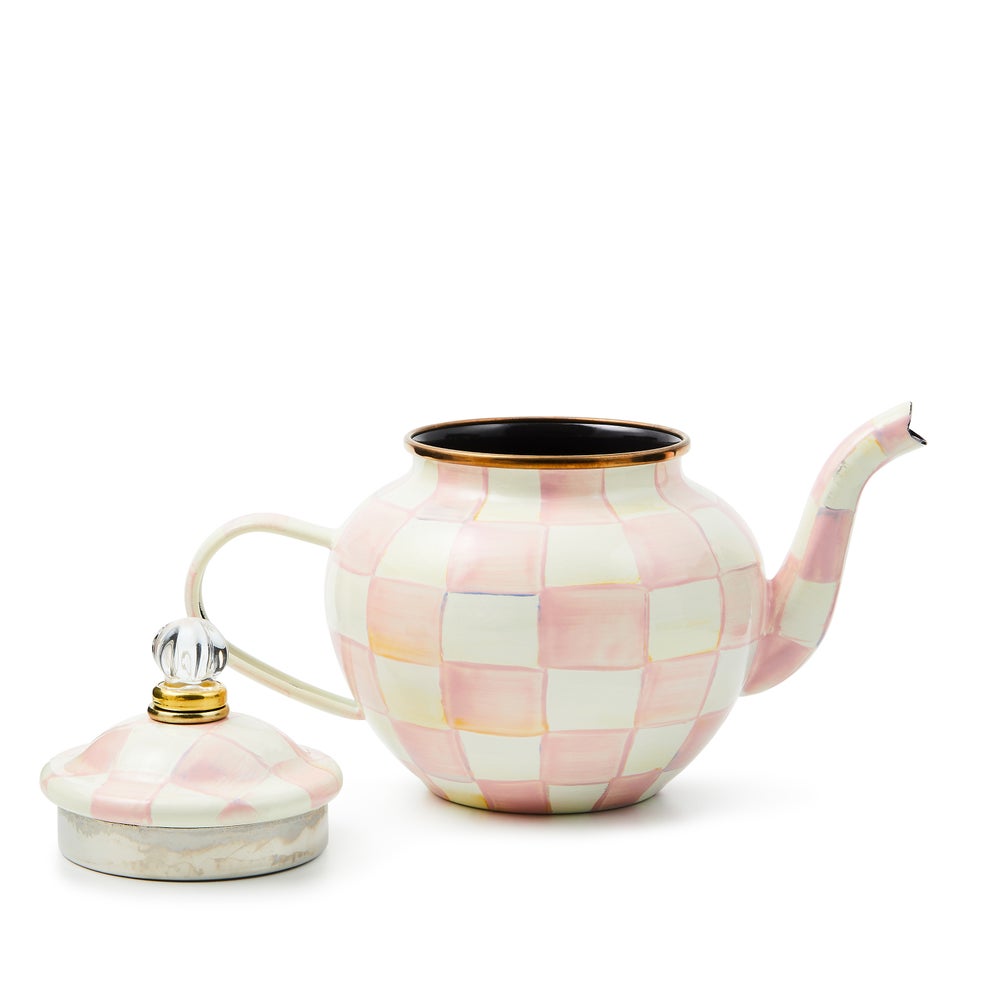 MacKenzie-Childs | Rosy Check 4 Cup Teapot