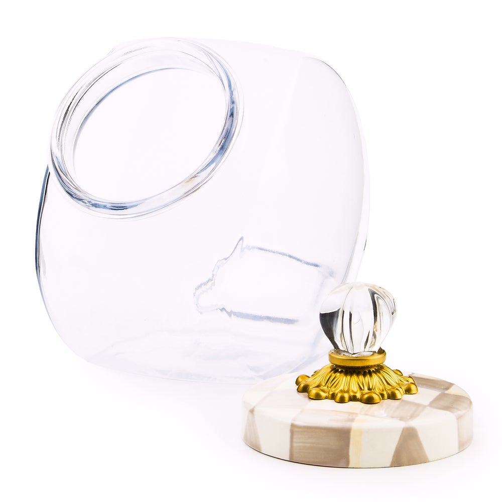 MacKenzie-Childs | Sweets Jar with Mocha Check Lid