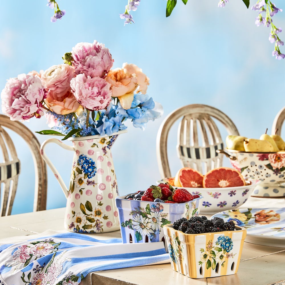 MacKenzie-Childs | Wildflowers Pink Medium Practical Pitcher