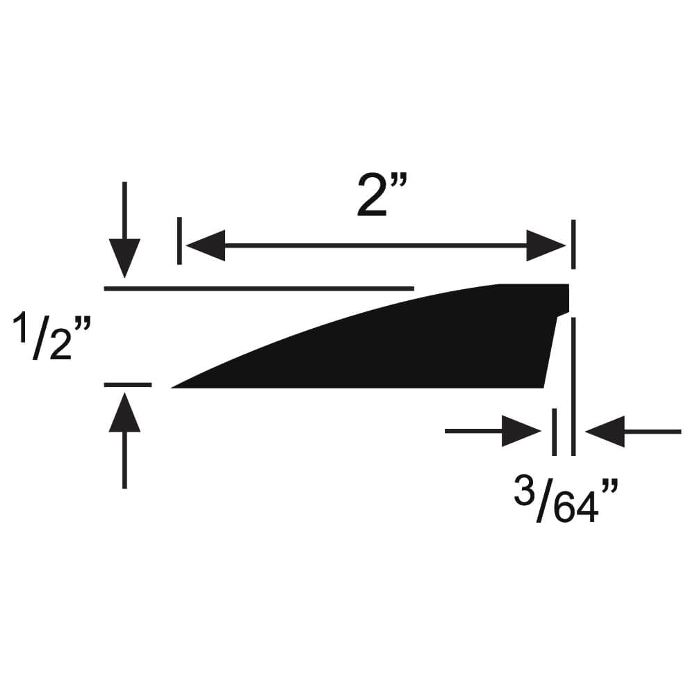 176 Vinyl Multi Use Reducer 1/2" 100 Black (12-Lf)