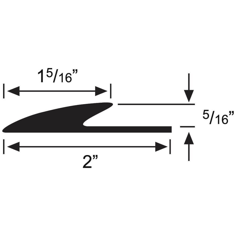 156 Vinyl Glue Down Reducer 5/16" 191 Camel (12-Lf)