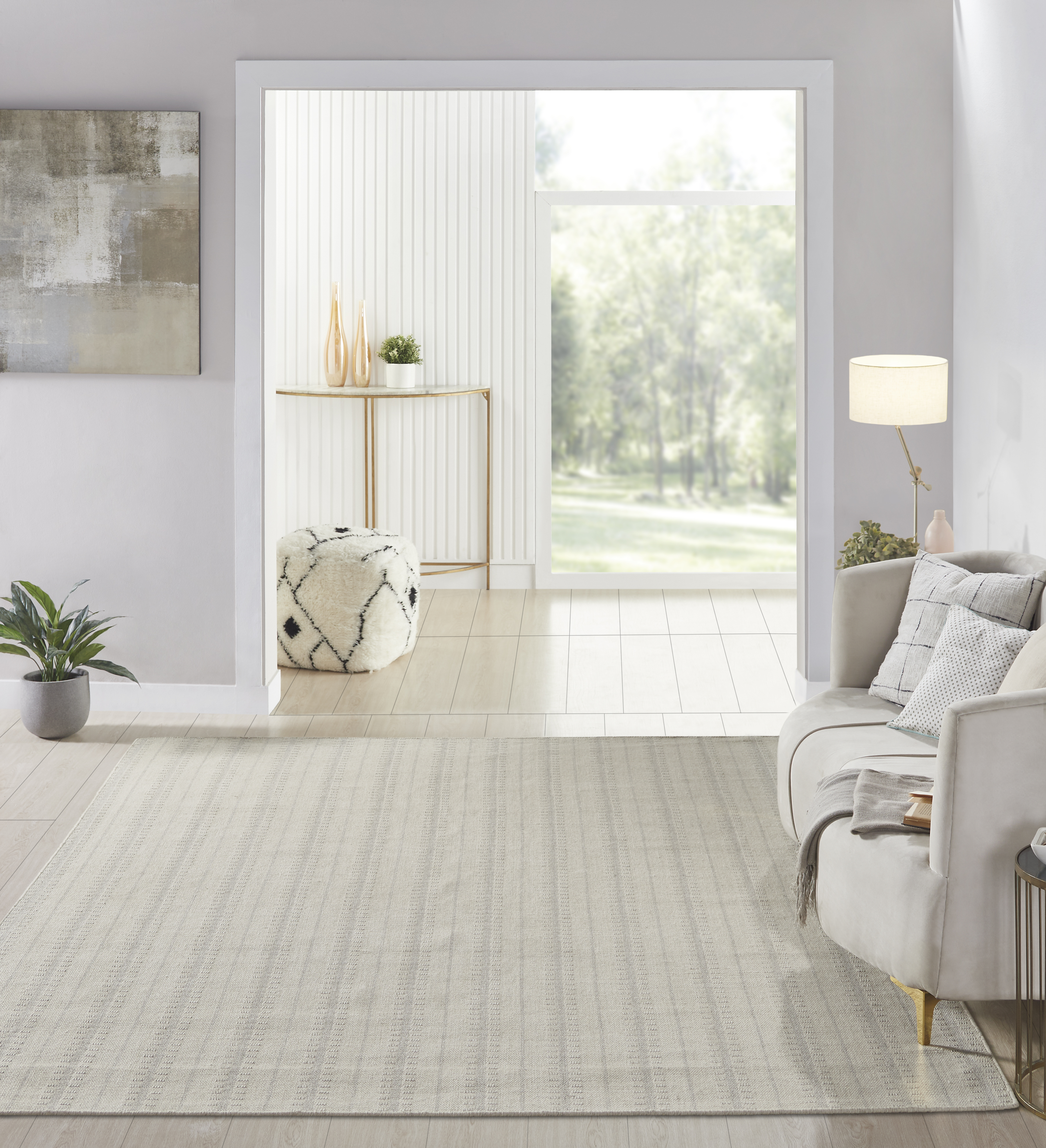 Stanton Carpet | Crescent | Ticking Stripe Rug Pearl