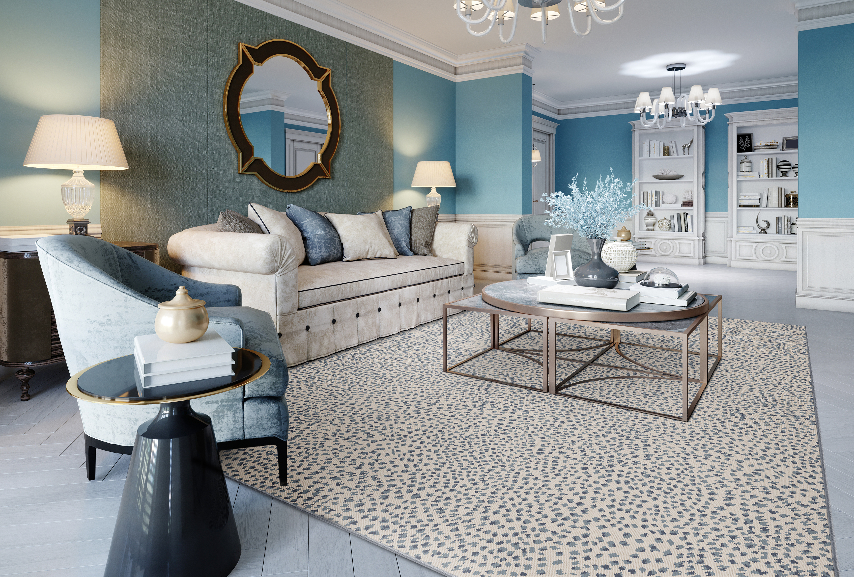 Stanton Carpet | Rosecore | Paxton Cheetah Bluestone