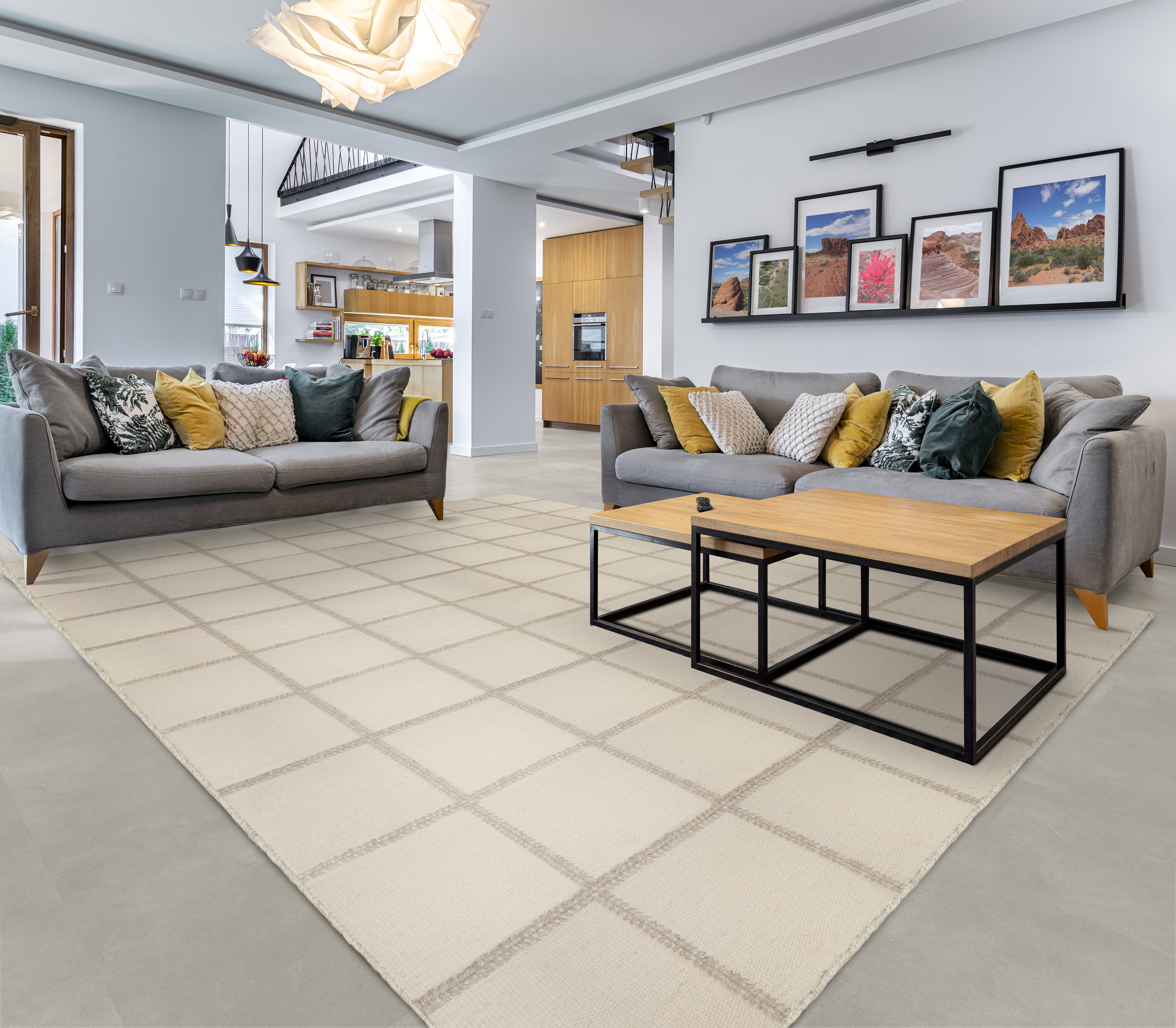 Stanton Carpet | Crescent | Stitchery Plaid Linen