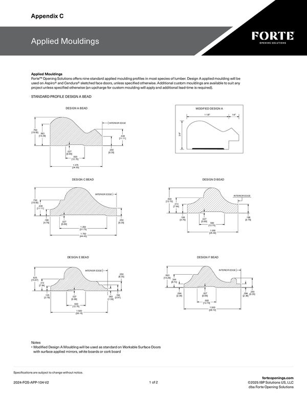 Technical Documents | Forte Opening Solutions