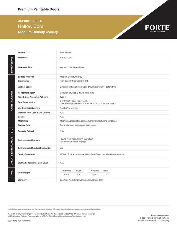 Technical Documents | Forte Opening Solutions