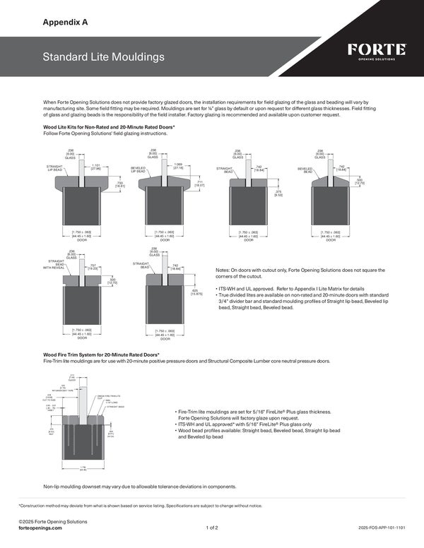 Technical Documents | Forte Opening Solutions