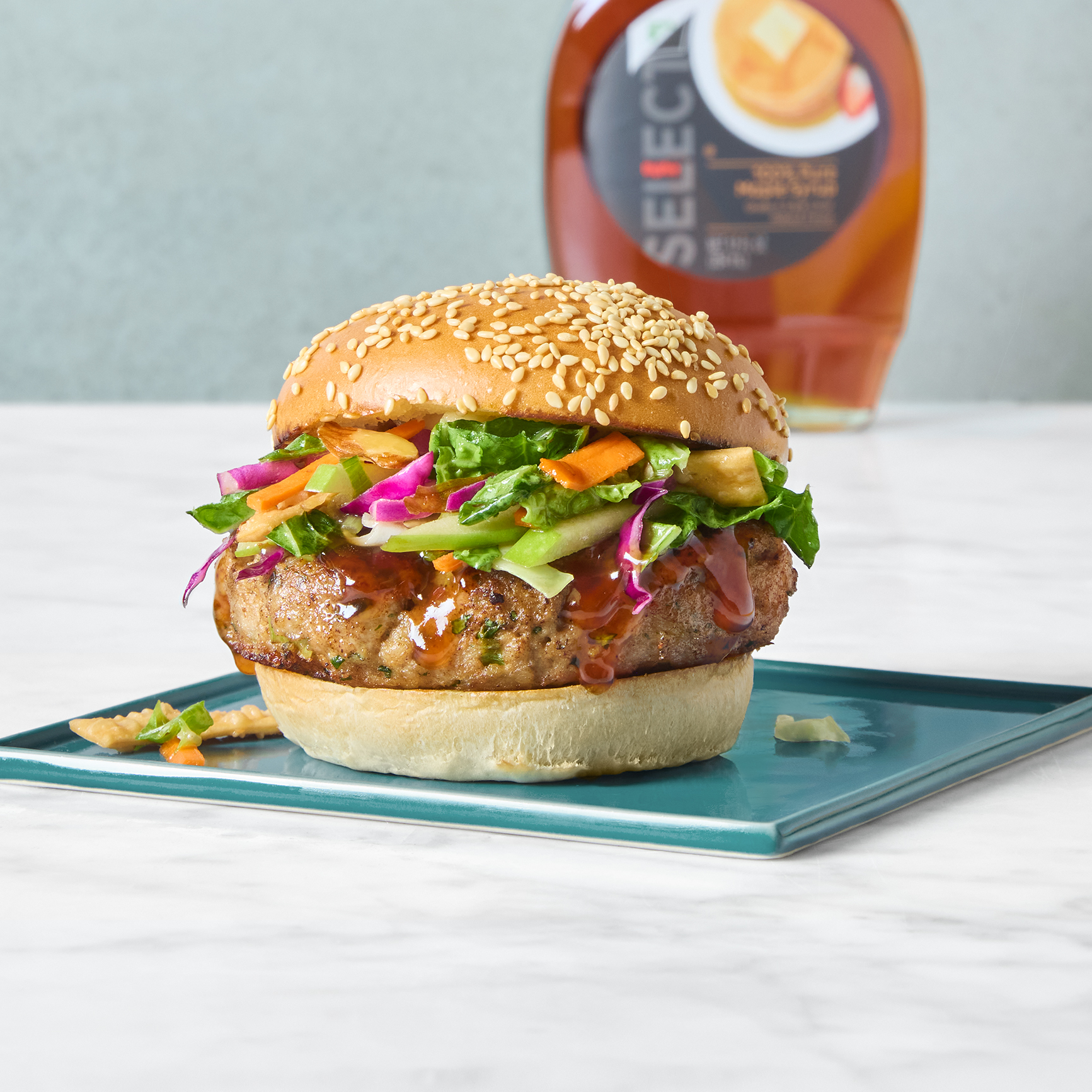 Maple-Teriyaki Turkey Burgers | Hy-Vee