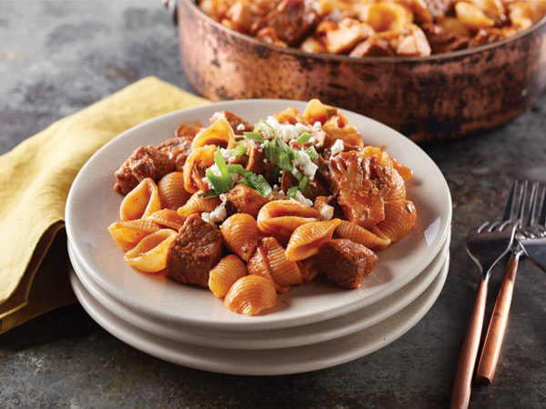 Conchiglie Pasta with Maitake Mushrooms and Beef | Hy-Vee