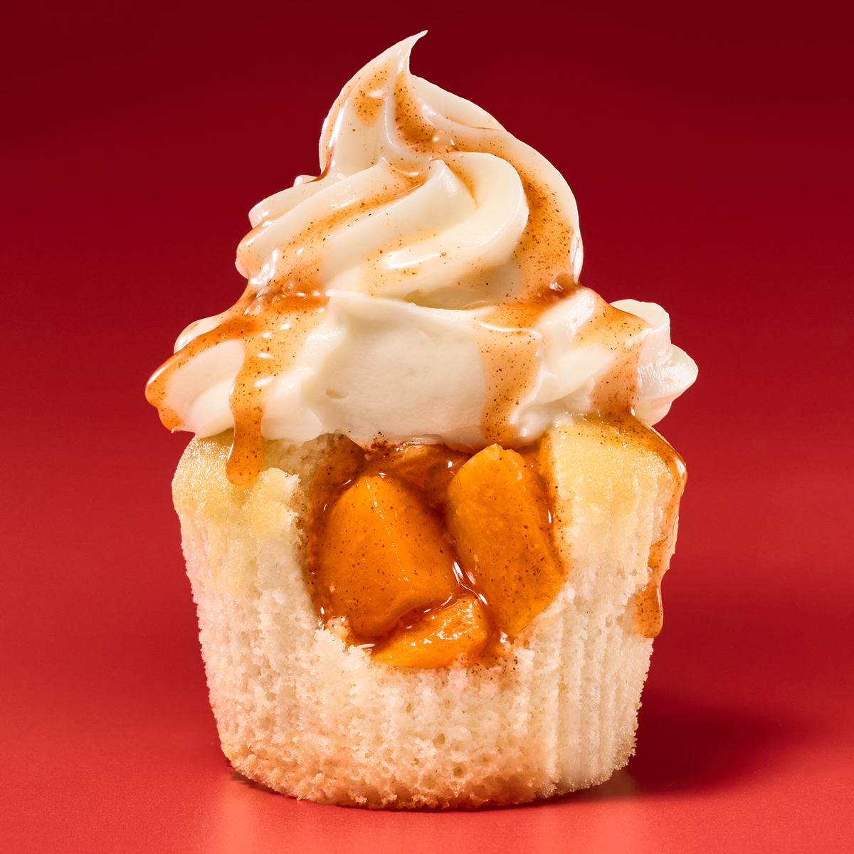 Peaches-and-Cream Cupcakes | Hy-Vee