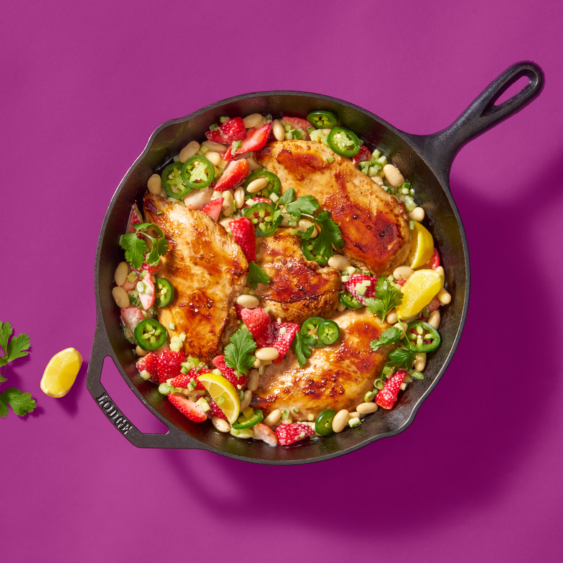 Summer Strawberry-And-Chicken Skillet | Hy-Vee