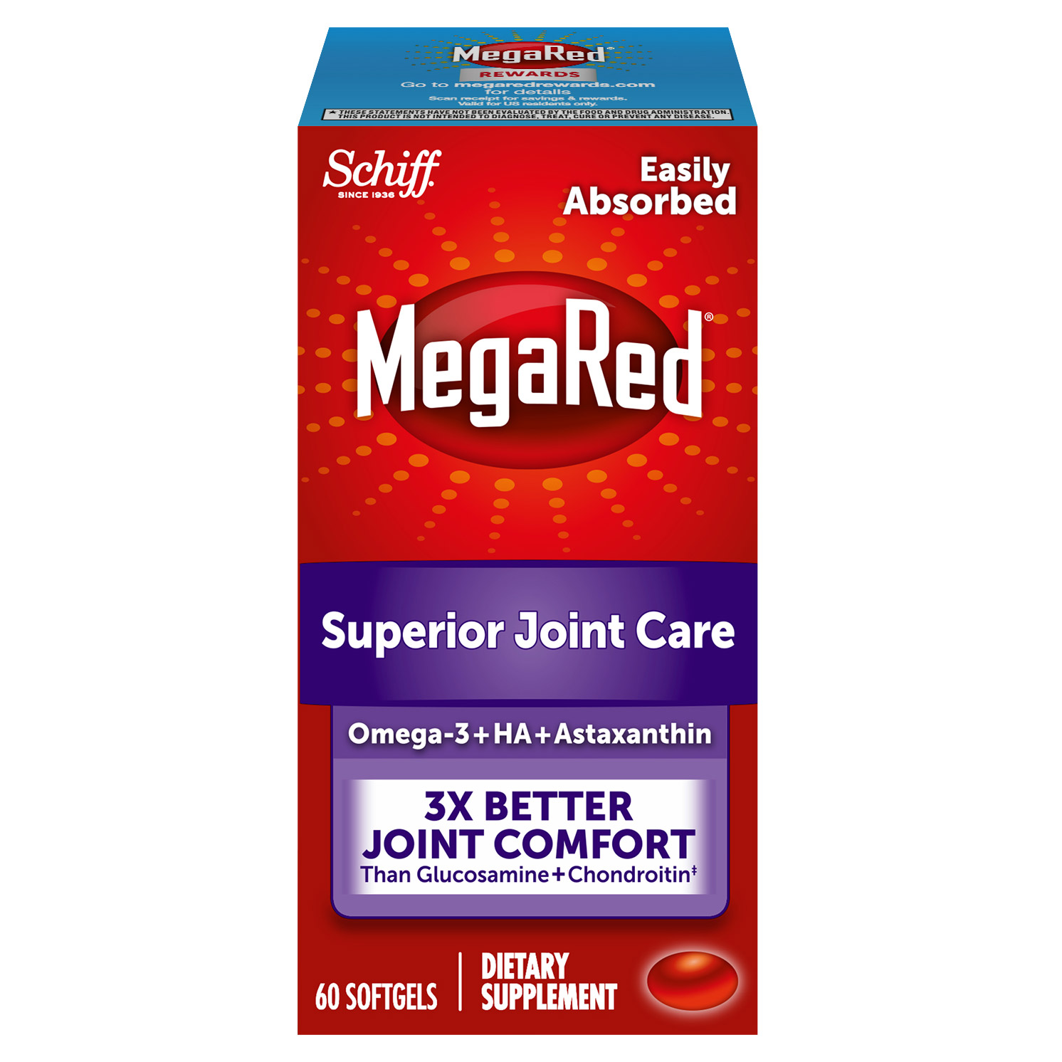 Schiff® MegaRed® Joint Care, 60 Softgels | Costco