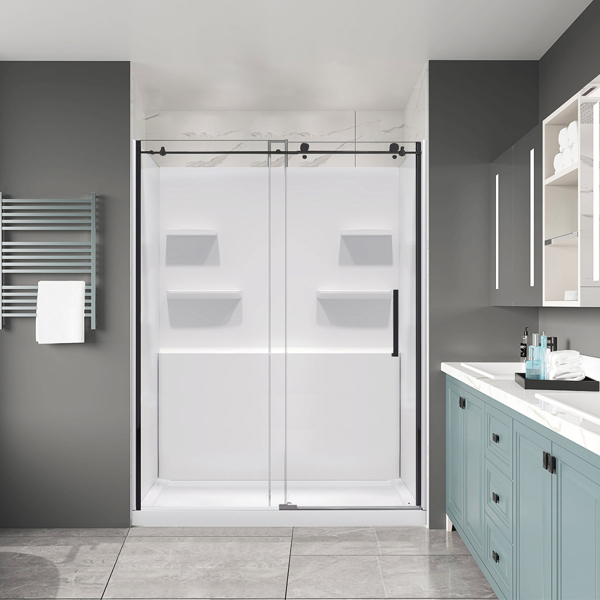 Appollo Lauren 60 in. Alcove Shower Kit | Costco