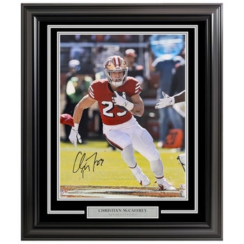 Christian McCaffrey Autographed Framed Photo San Francisco 49ers ...