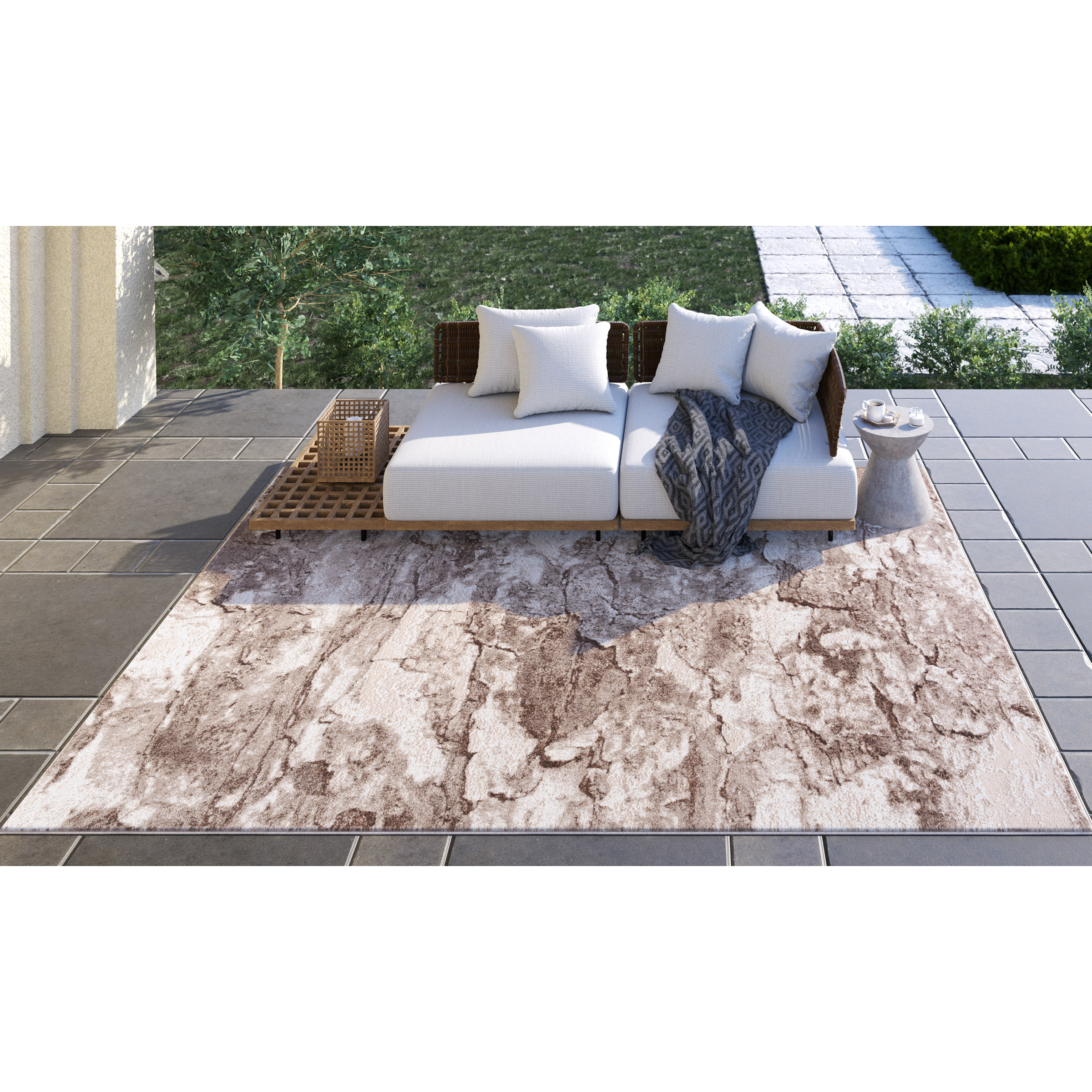 Art Carpet Indoor/Outdoor Rug Collection, Beige/Cream | Costco