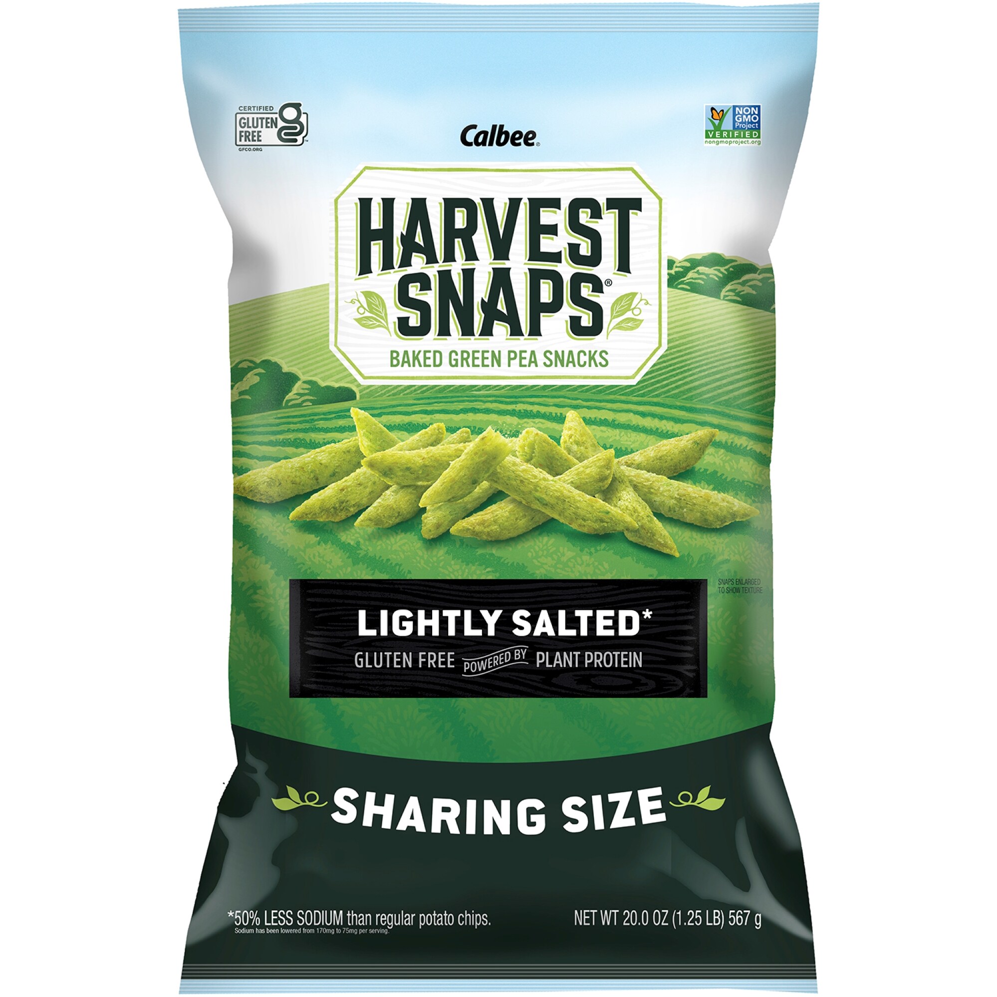 Calbee Harvest Snaps Baked Green Pea Snacks, Lightly Salted, 20 oz | Costco