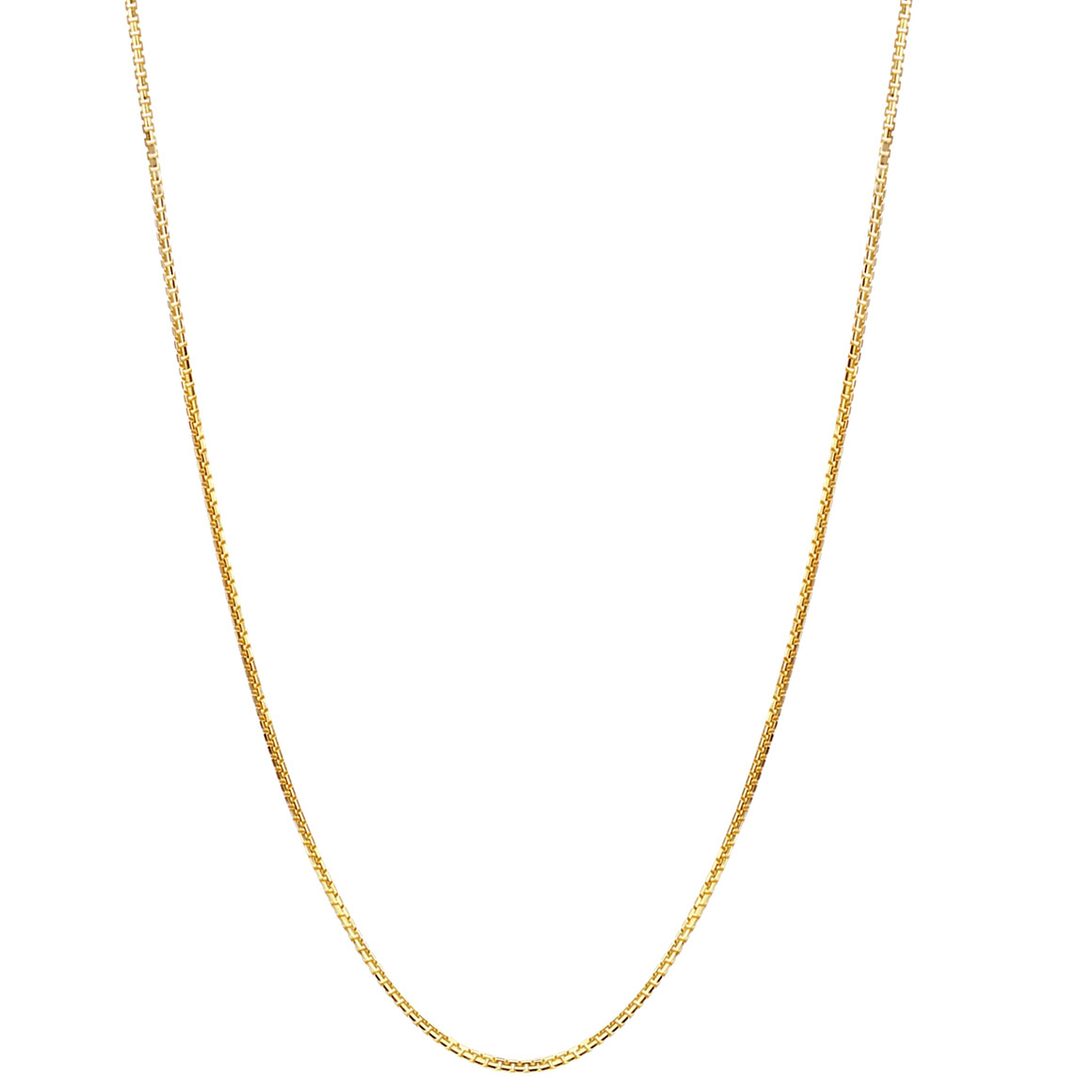 High Polish and Diamond Cut Box Link Chain in Yellow Gold | Costco