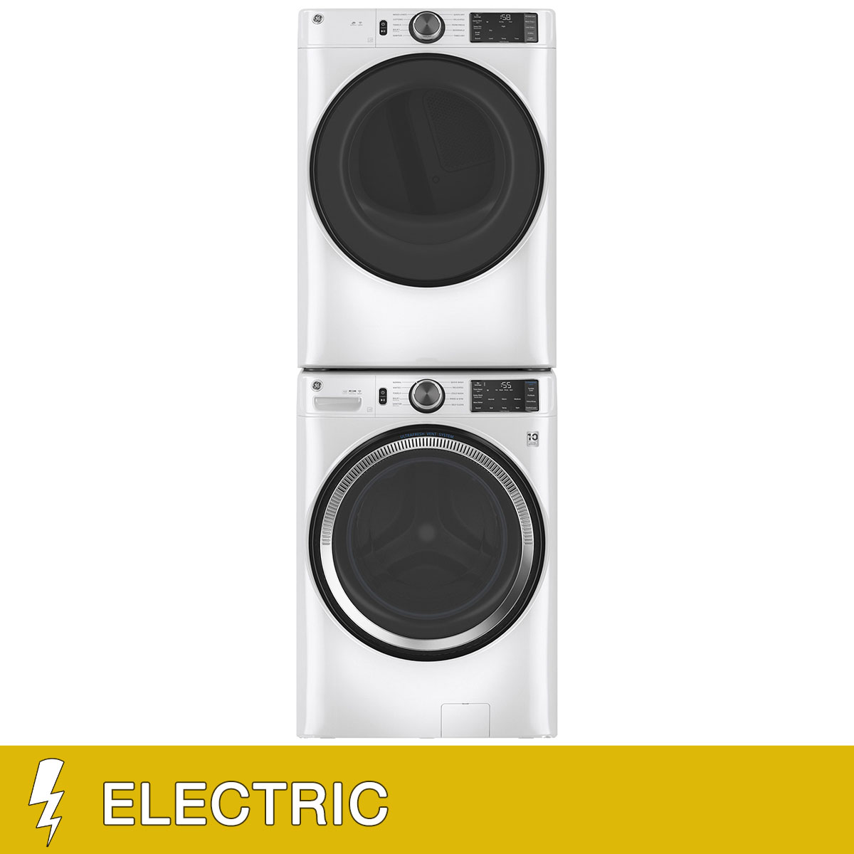 GE 4.8 cu. ft. Washer with Microban and 7.8 cu. ft. ELECTRIC Dryer ...