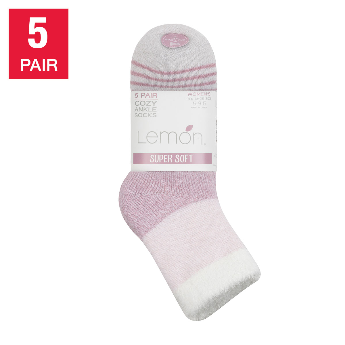 Lemon Ladies' Super Soft Sock, 5-pair | Costco