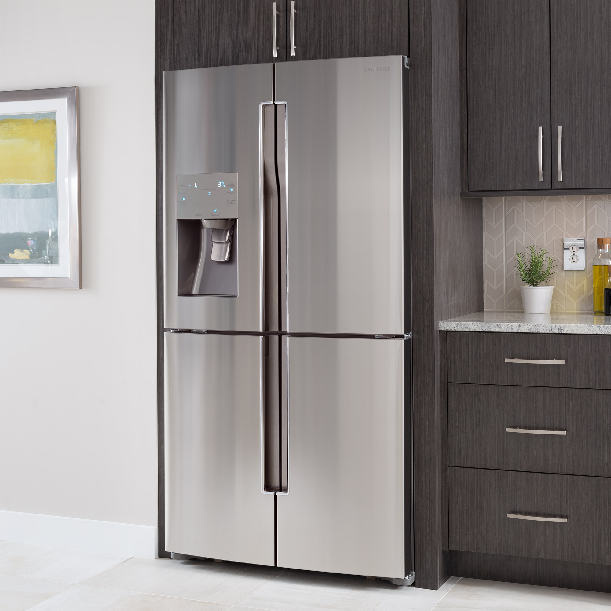 Samsung 36 in. 22.5 cu. ft Counter Depth 4-Door French Door ...