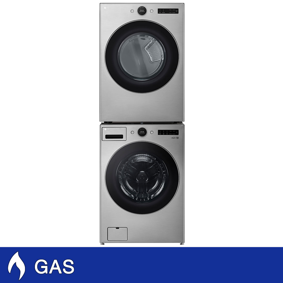 LG 4.5 cu. ft. Smart Front Load Washer with TurboWash 360 and 7.4 cu ...