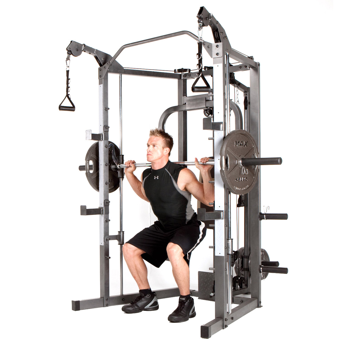 Marcy Combo Smith Cage Machine with Workout Bench and Weight Bar | Costco