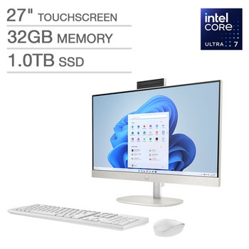 HP 27" All-in-One Touchscreen Desktop - Intel Core Ultra 7-155U - 1080p ...