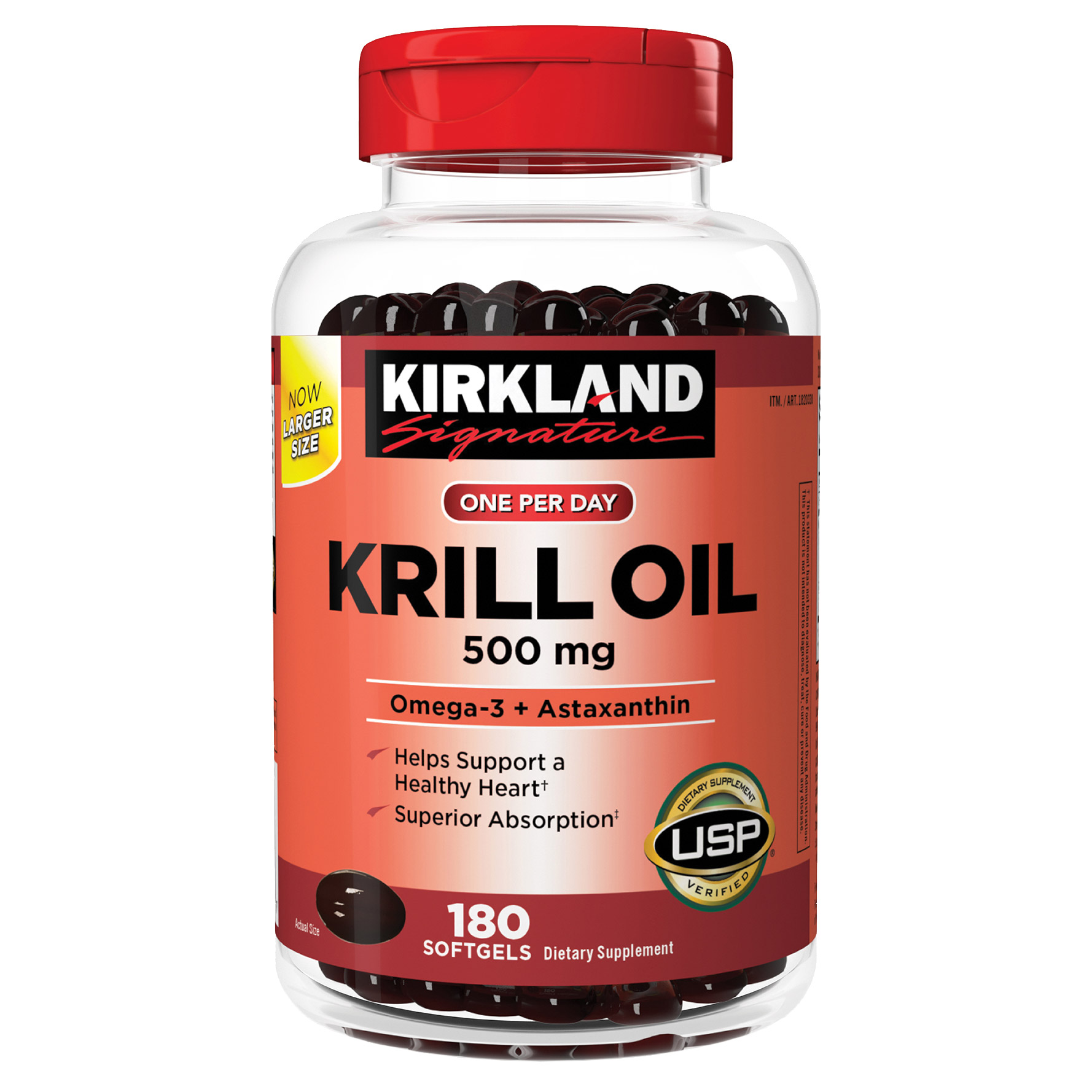 Kirkland Signature Krill Oil 500mg, 180 Softgels | Costco