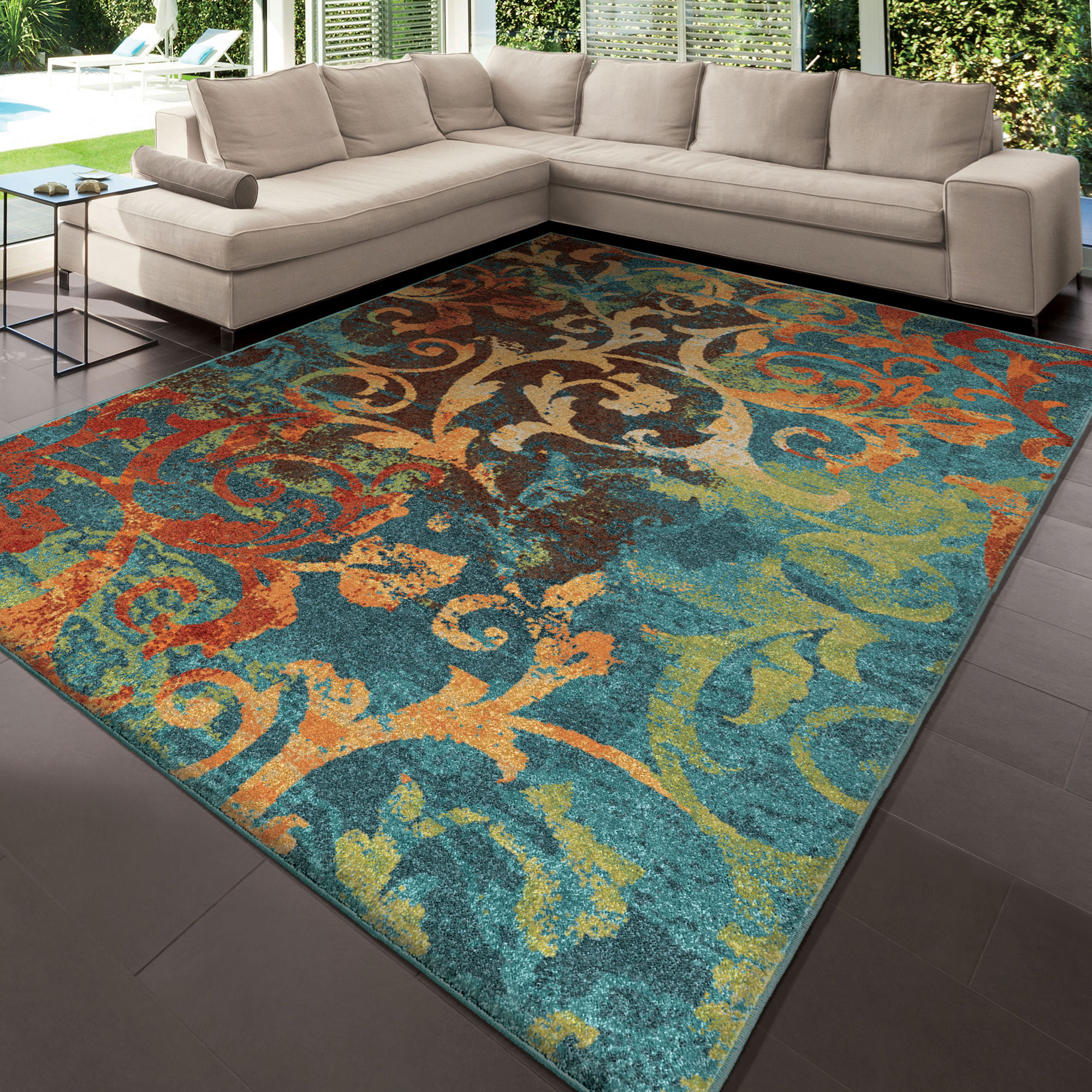 Orian Rugs Watercolour Scroll Multi-Colour Indoor Area Rug | Costco