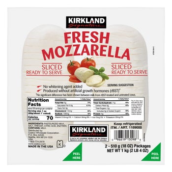Kirkland Signature Fresh Mozzarella, 18 oz, 2-count | Costco