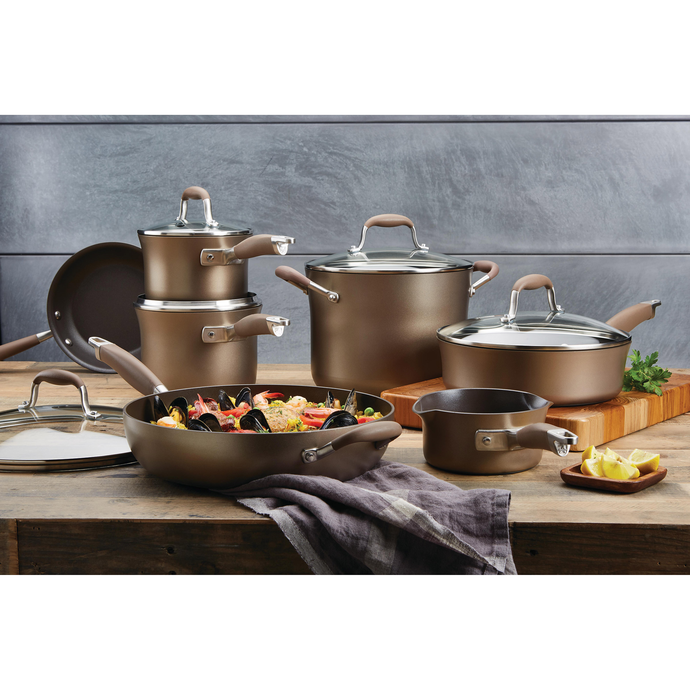 Anolon Advanced 12-piece Hard Anodized Cookware Set | Costco