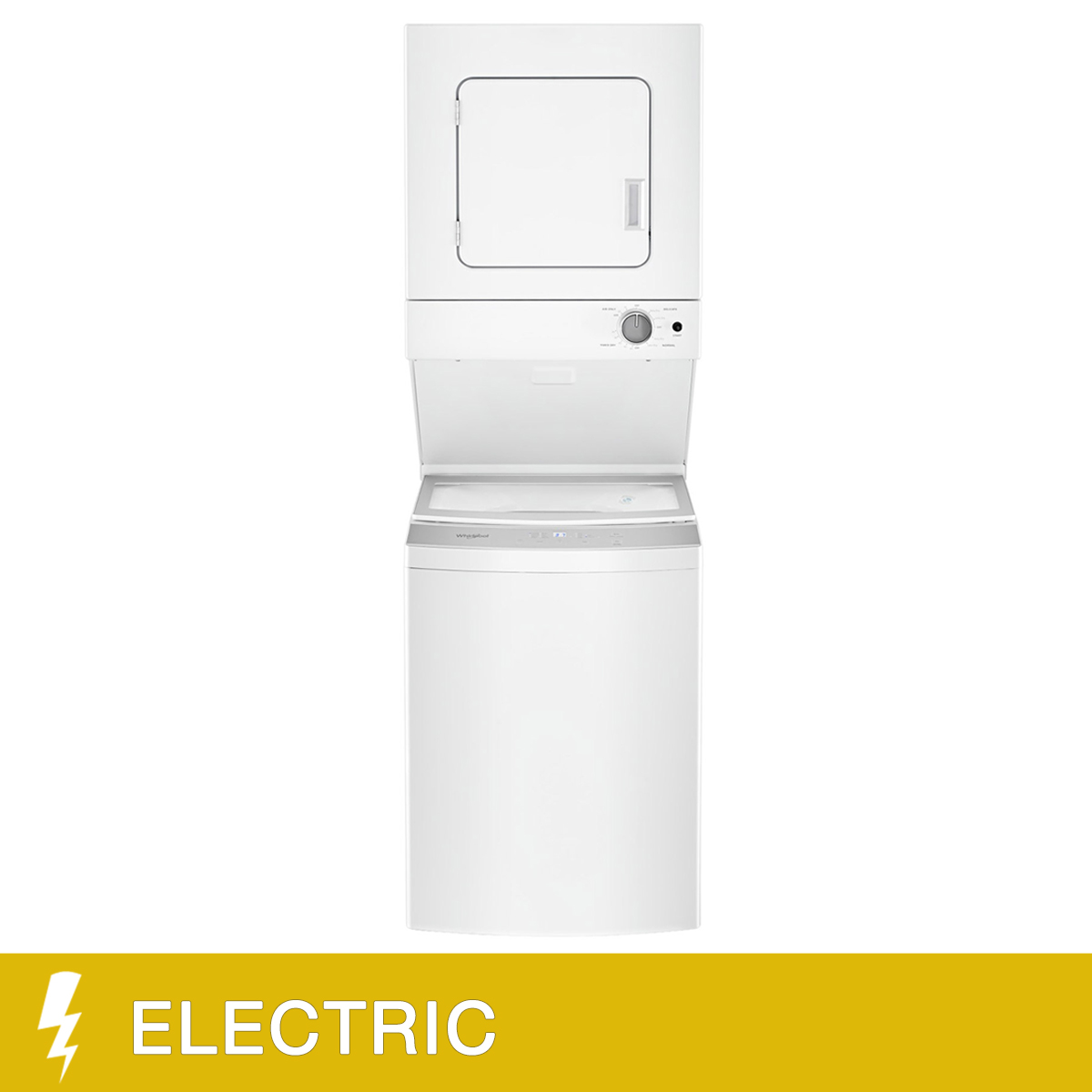 Whirlpool 24 in. White Electric Stacked Laundry Centre with 1.8 cu. ft ...