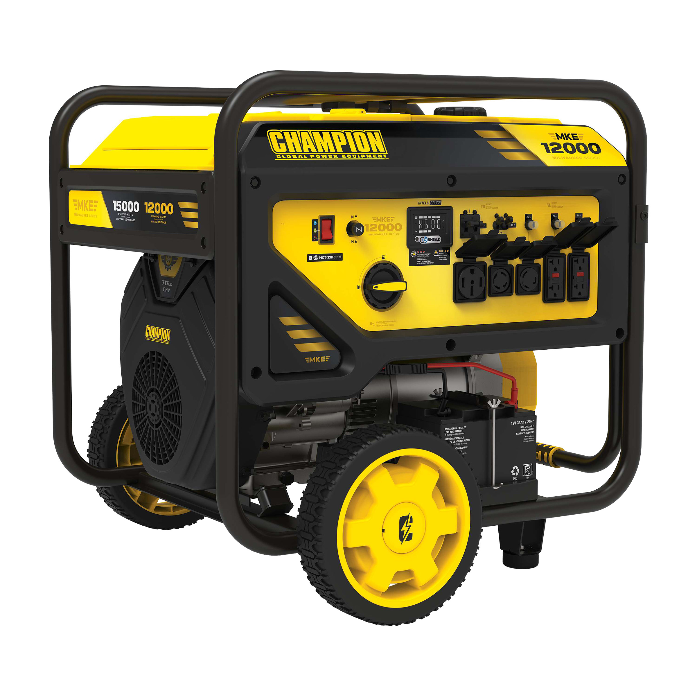 Champion 12,000W Running / 15,000W Peak Portable Generator with ...
