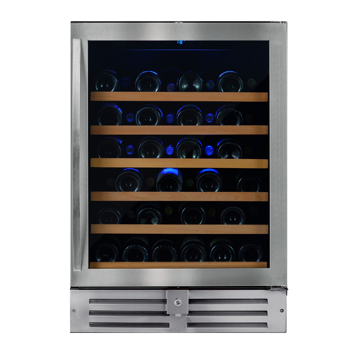 Wine Cell’R 46-bottle Built-in Single Zone Stainless-steel Wine Cellar ...