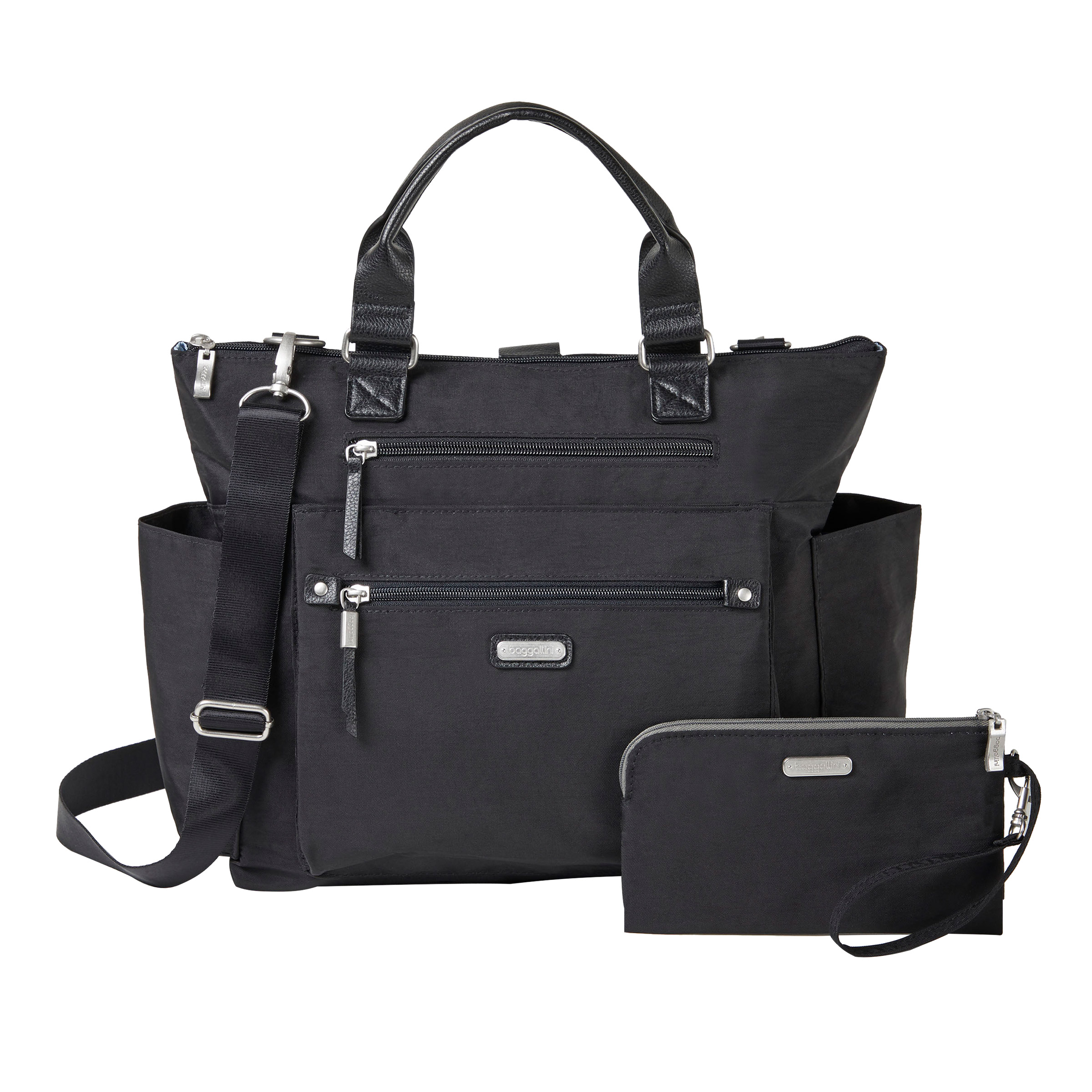 Baggallini 3-in-1 Convertible Tote with Removable RFID Phone Wristlet ...