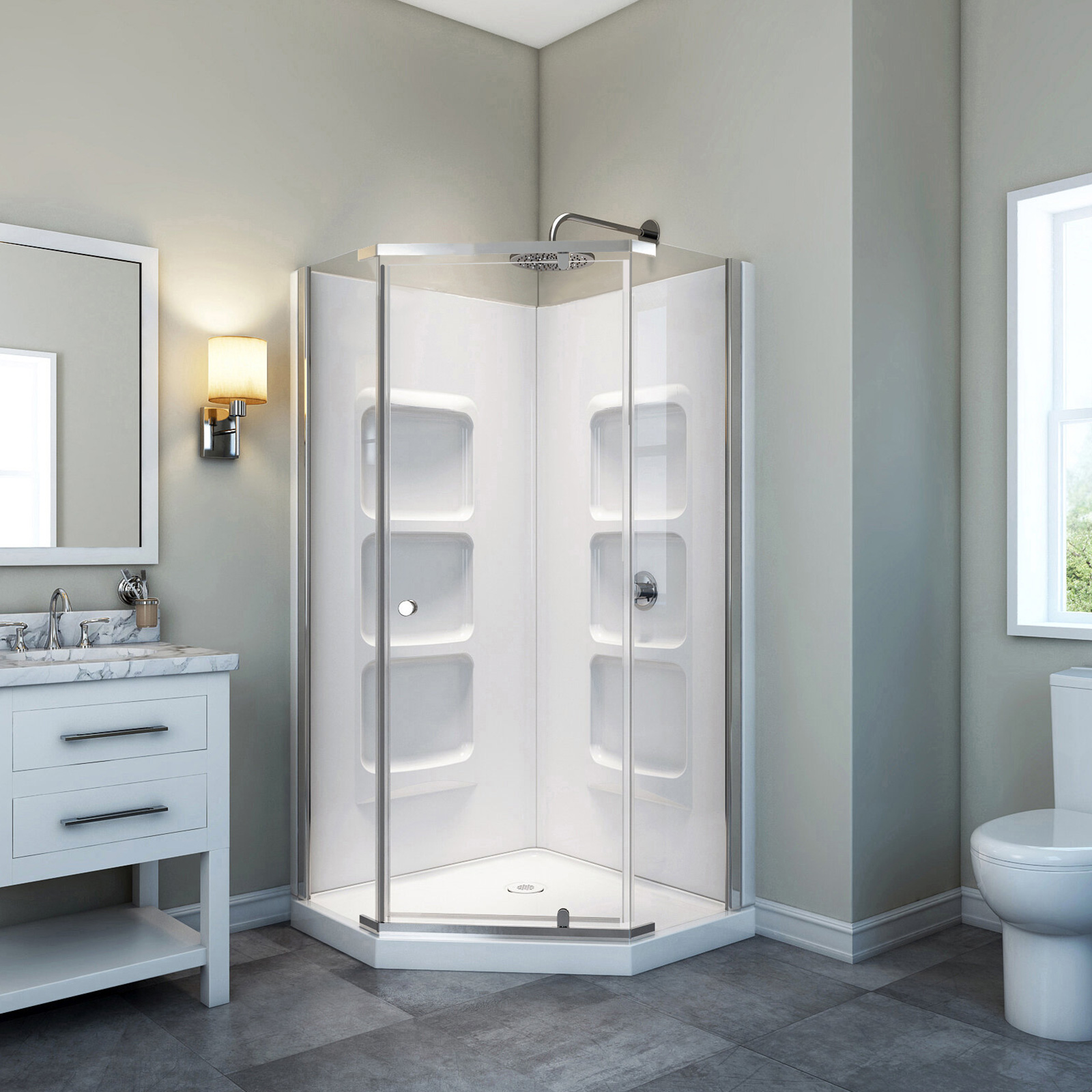 Appollo Bethany Neo-angle Shower Kit | Costco