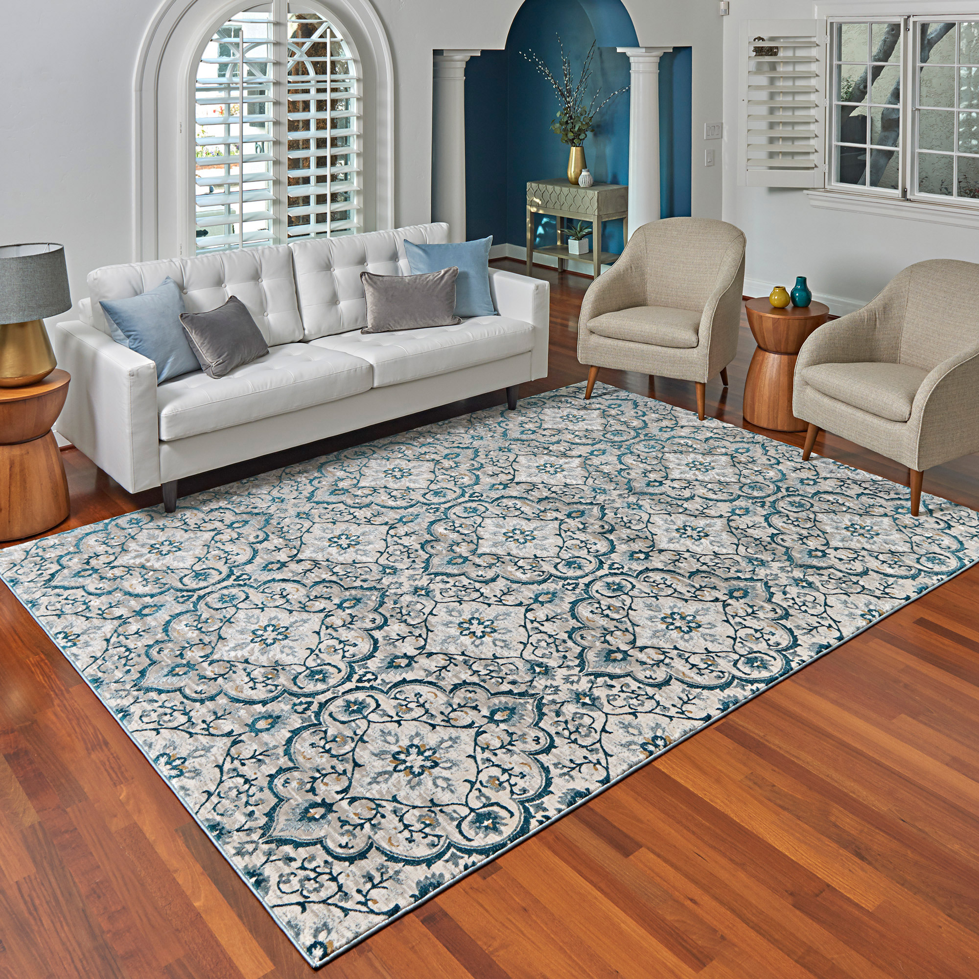 Centenno Rug Collection, Medallion Blue | Costco