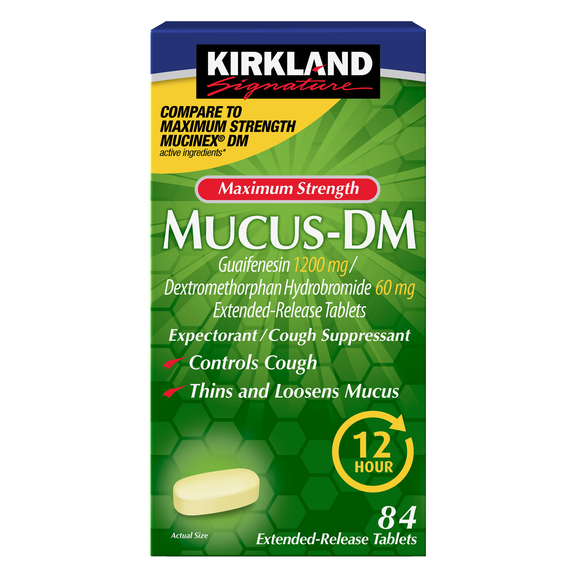 Kirkland Signature Mucus DM Maximum Strength, 84 Tablets | Costco