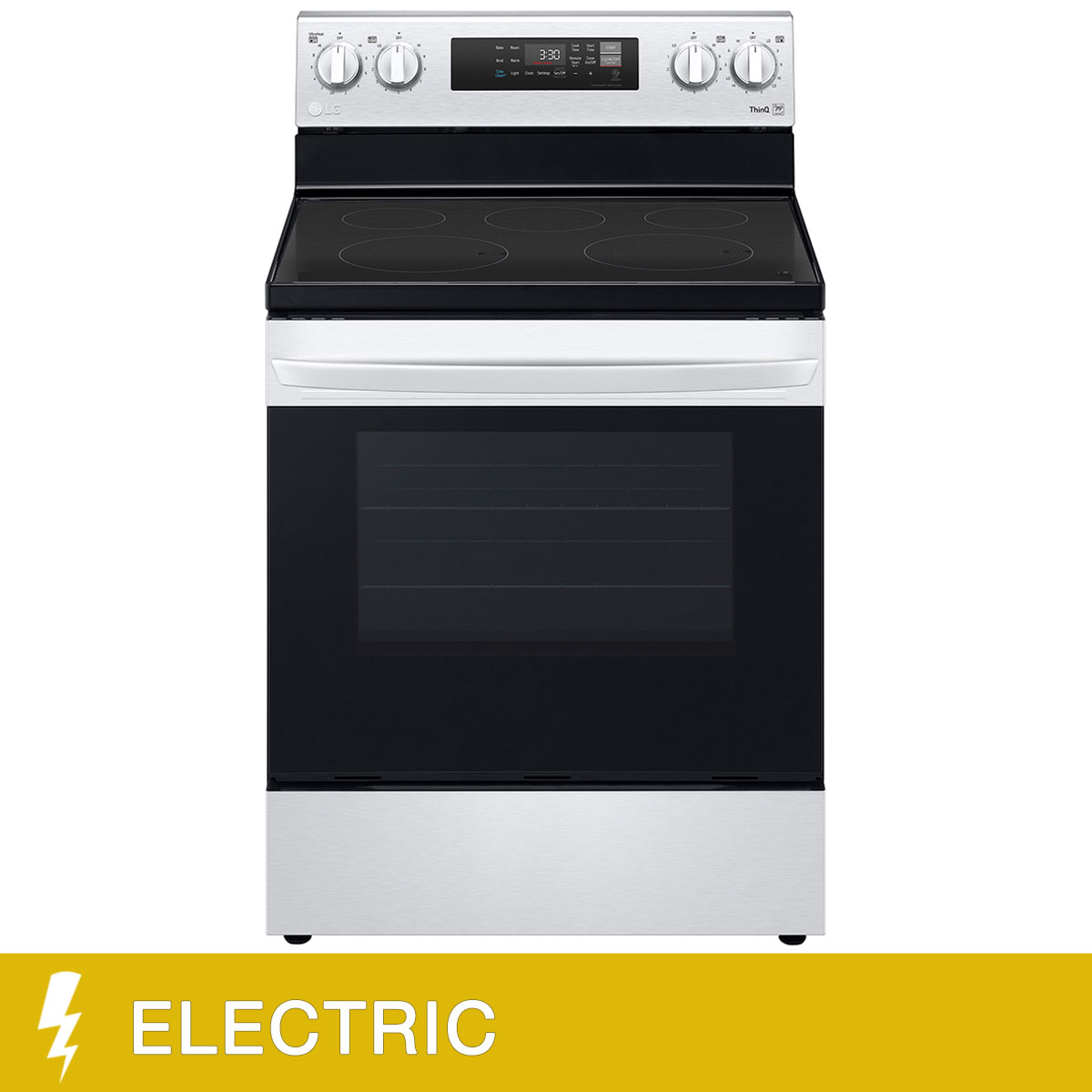 LG 30 in 6.3 cu ft Stainless Steel Electric Freestanding Range with ...